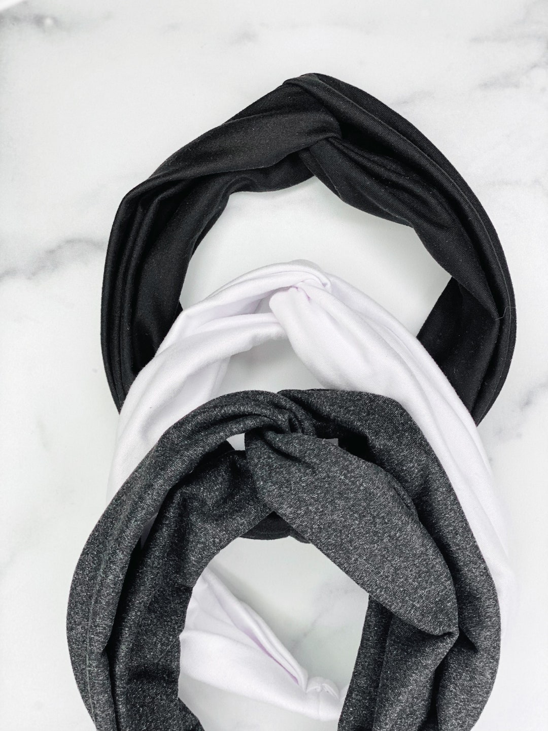 Black Loop Headband: Buttery Soft Stretchy Workout Headband - Etsy