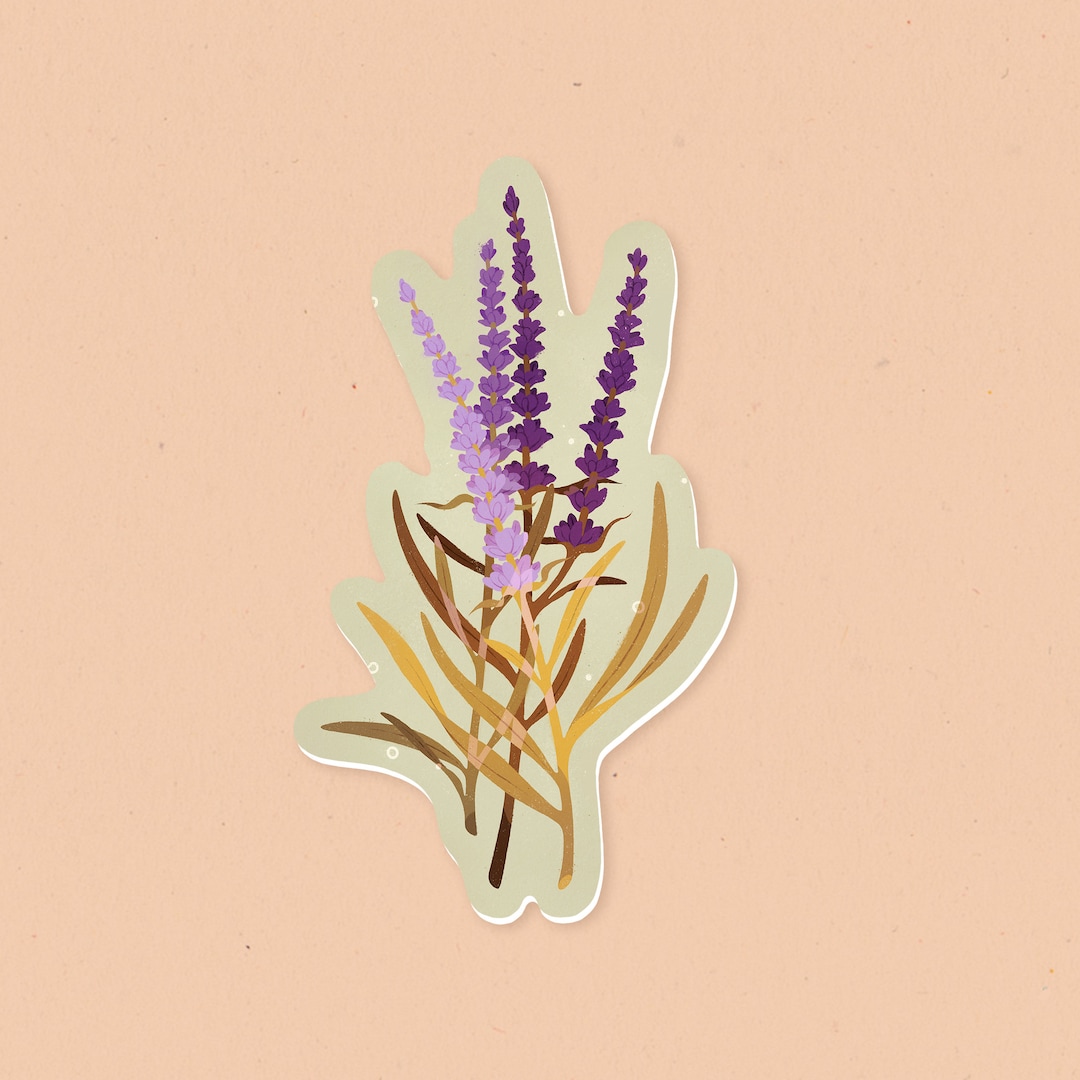 Lavender Waterproof Vinyl Sticker - Etsy