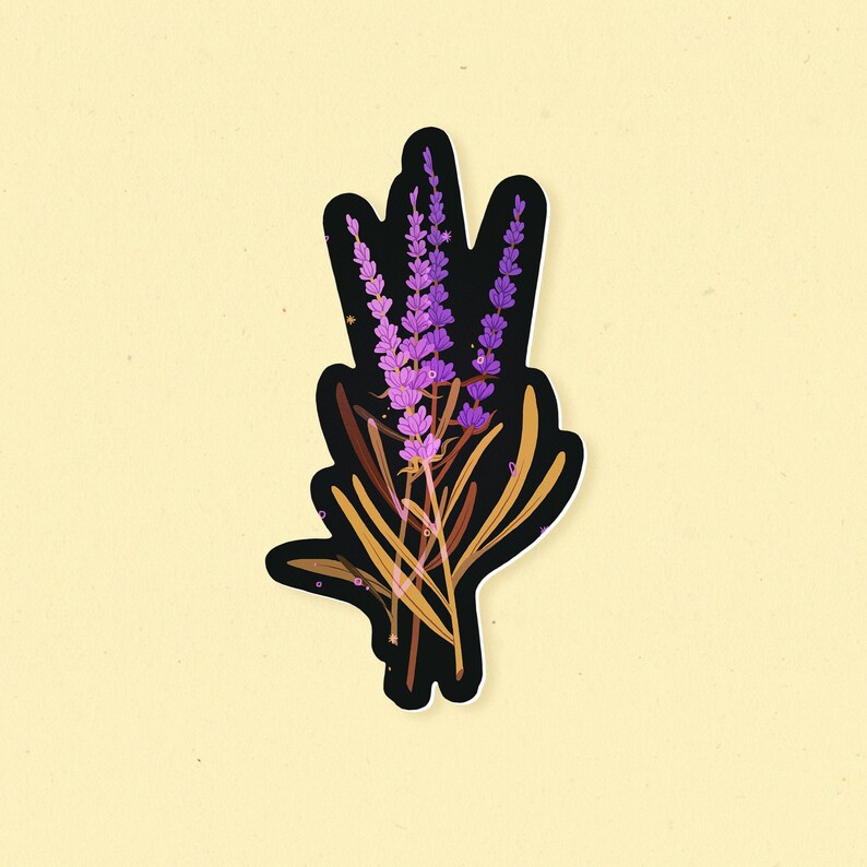 Lavender Waterproof Vinyl Sticker - Etsy