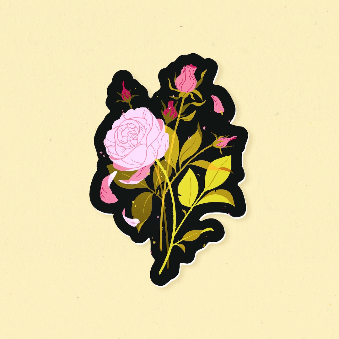 Roses Waterproof Vinyl Sticker - Etsy