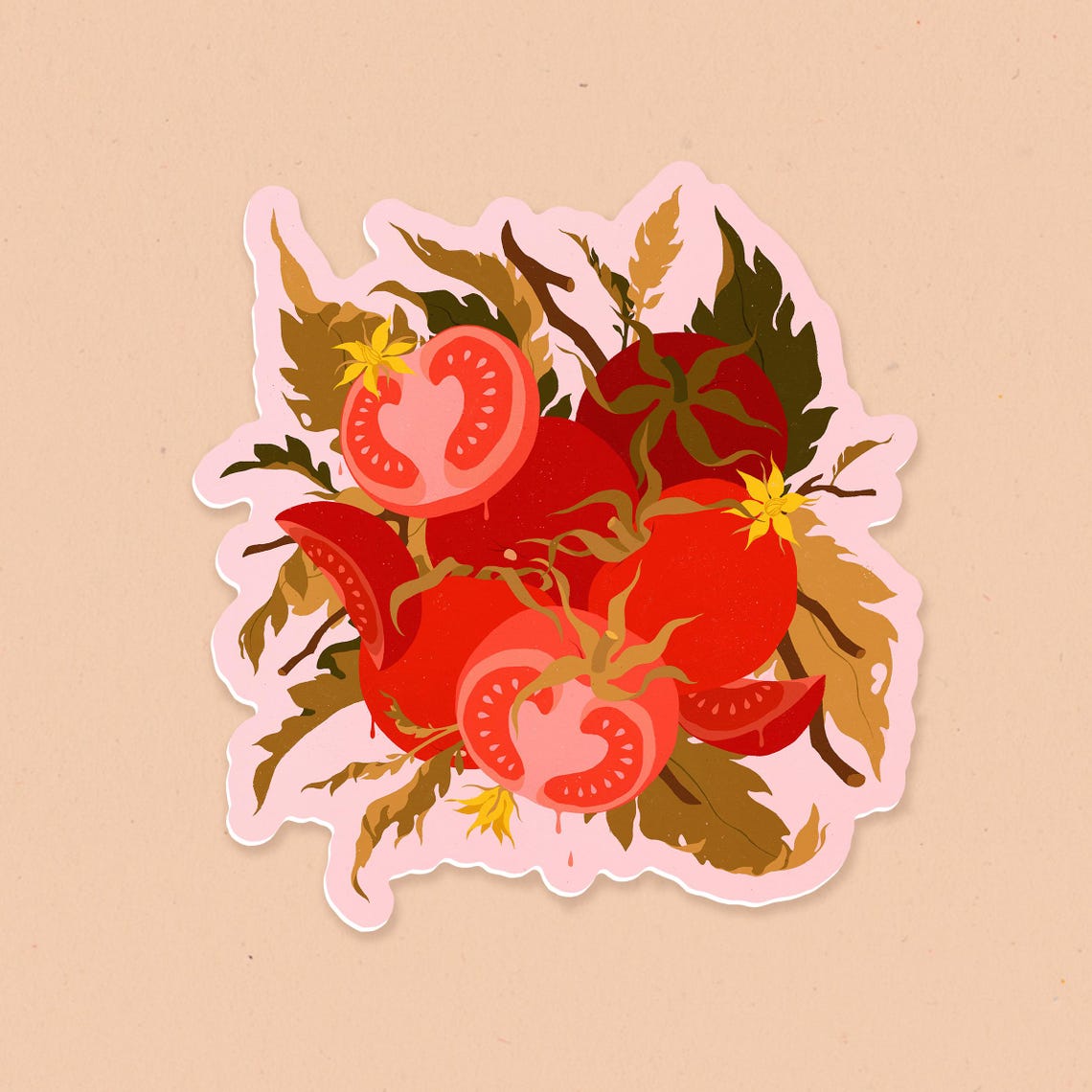 Tomatoes Waterproof Vinyl Sticker - Etsy