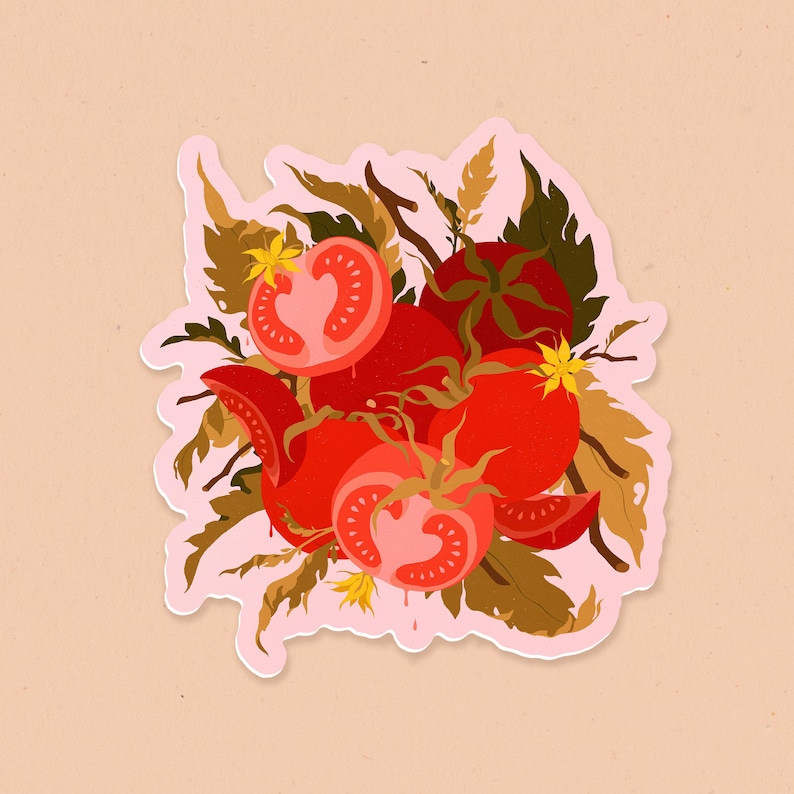 Tomatoes Waterproof Vinyl Sticker - Etsy
