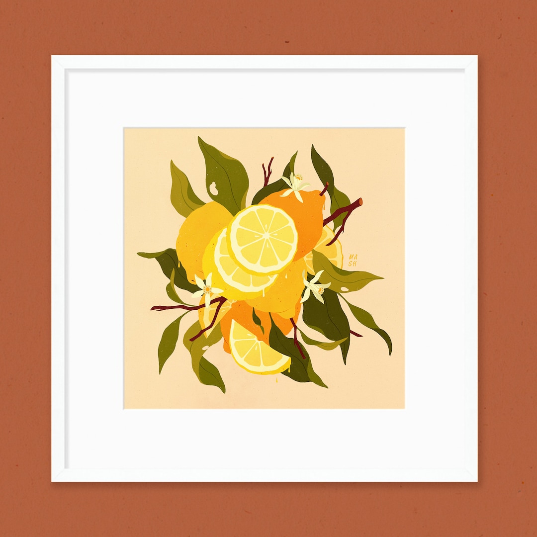 Lemons Mini Print - Etsy