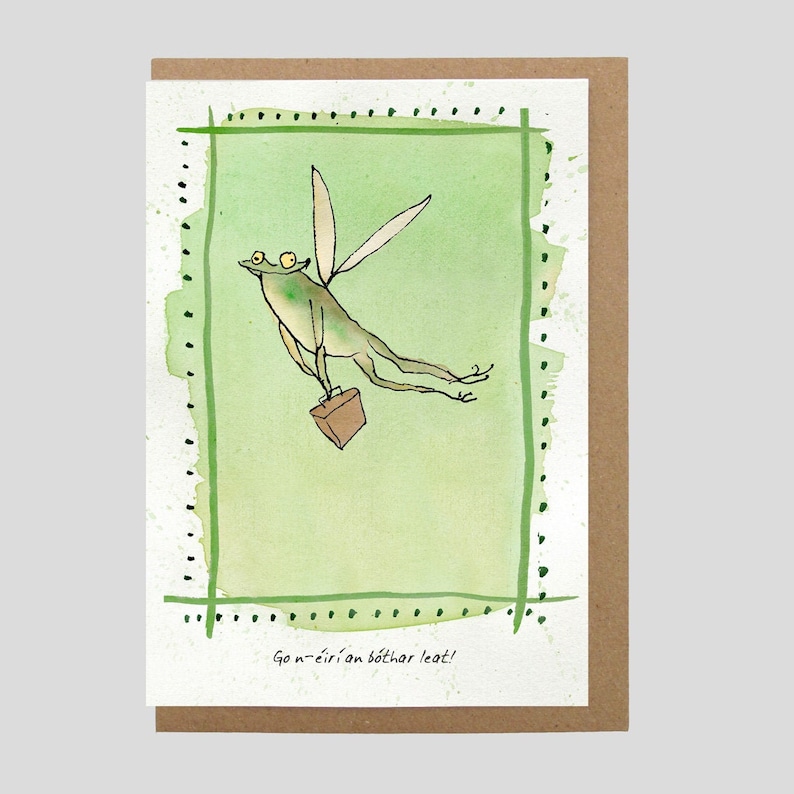 Good Luck Greeting Card in Irish Cártaí Gaeilge Go N-éirí - Etsy Ireland