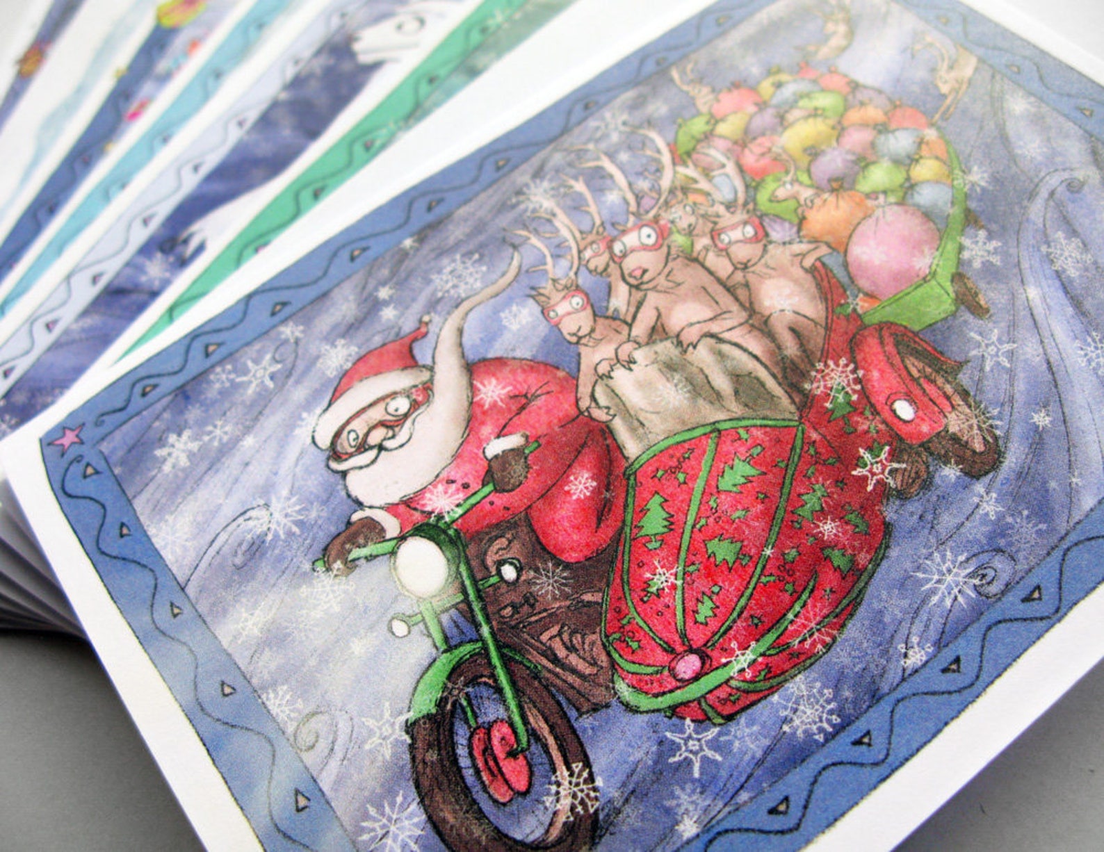 Set of 6 Christmas Cards / Christmas Card Pack - Etsy