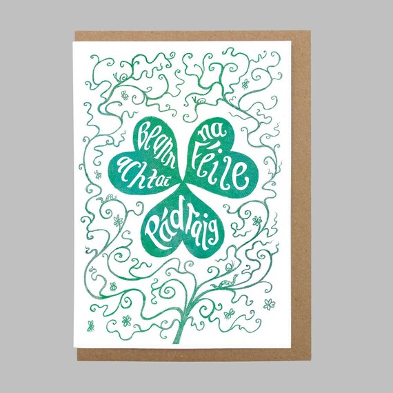 Paddy's Day Card Beannachtaí Na Féile Pádraig Cárta - Etsy UK