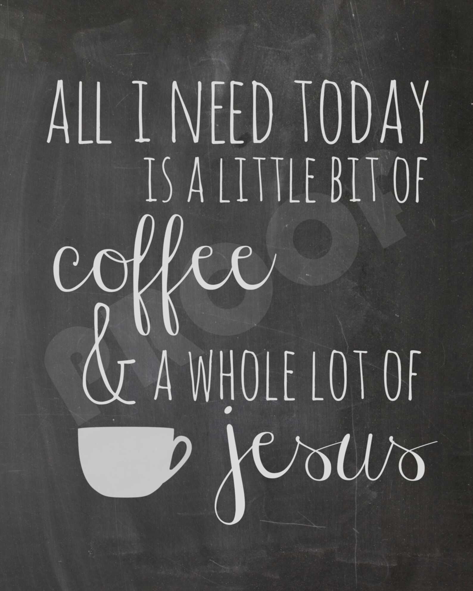 All I need today is a little bit of coffee and a whole lot of | Etsy