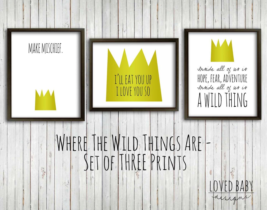 Where the Wild Things Are Set of Three Digital Prints DIY - Etsy