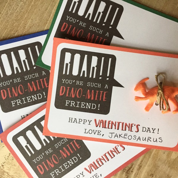 Dinosaur Valentine - Etsy