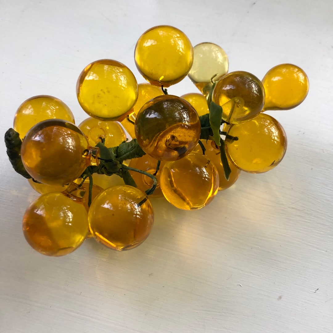 MCM Lucite Grape Cluster Gorgeous Clarity 1960 Golden - Etsy