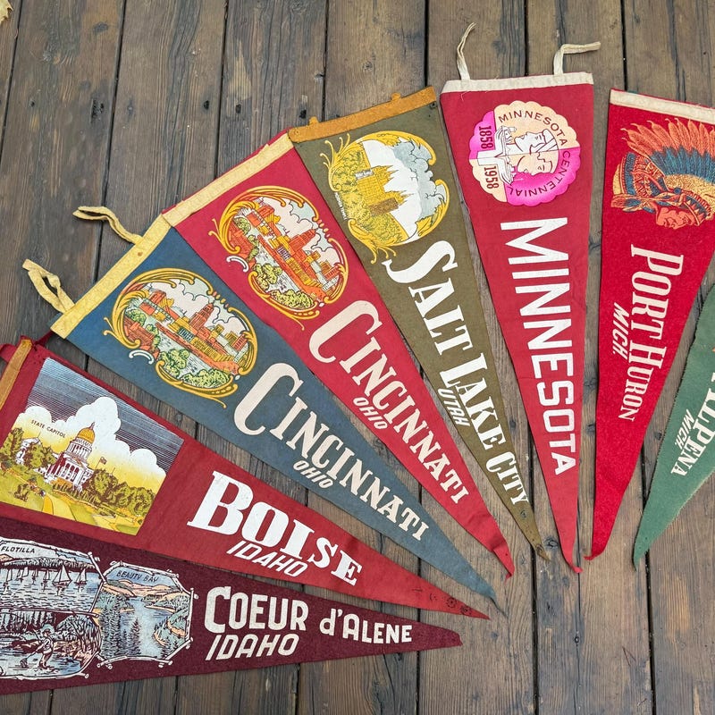 Vintage Felt Pennant - Etsy