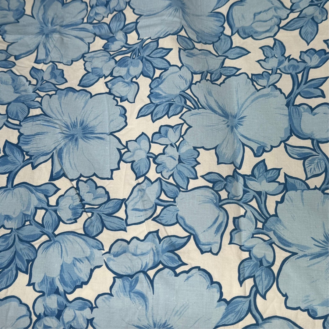 Fabric Large Fat Quarter 22 x23 100% Baumwolle Wabasso Blau Madrid ...