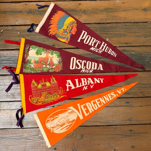 Vintage Felt Pennant - Etsy