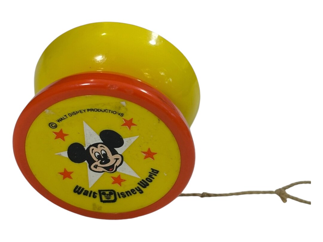 Mickey Mouse Vintage Toy Yoyo Walt Disney World Duncan Orange and ...