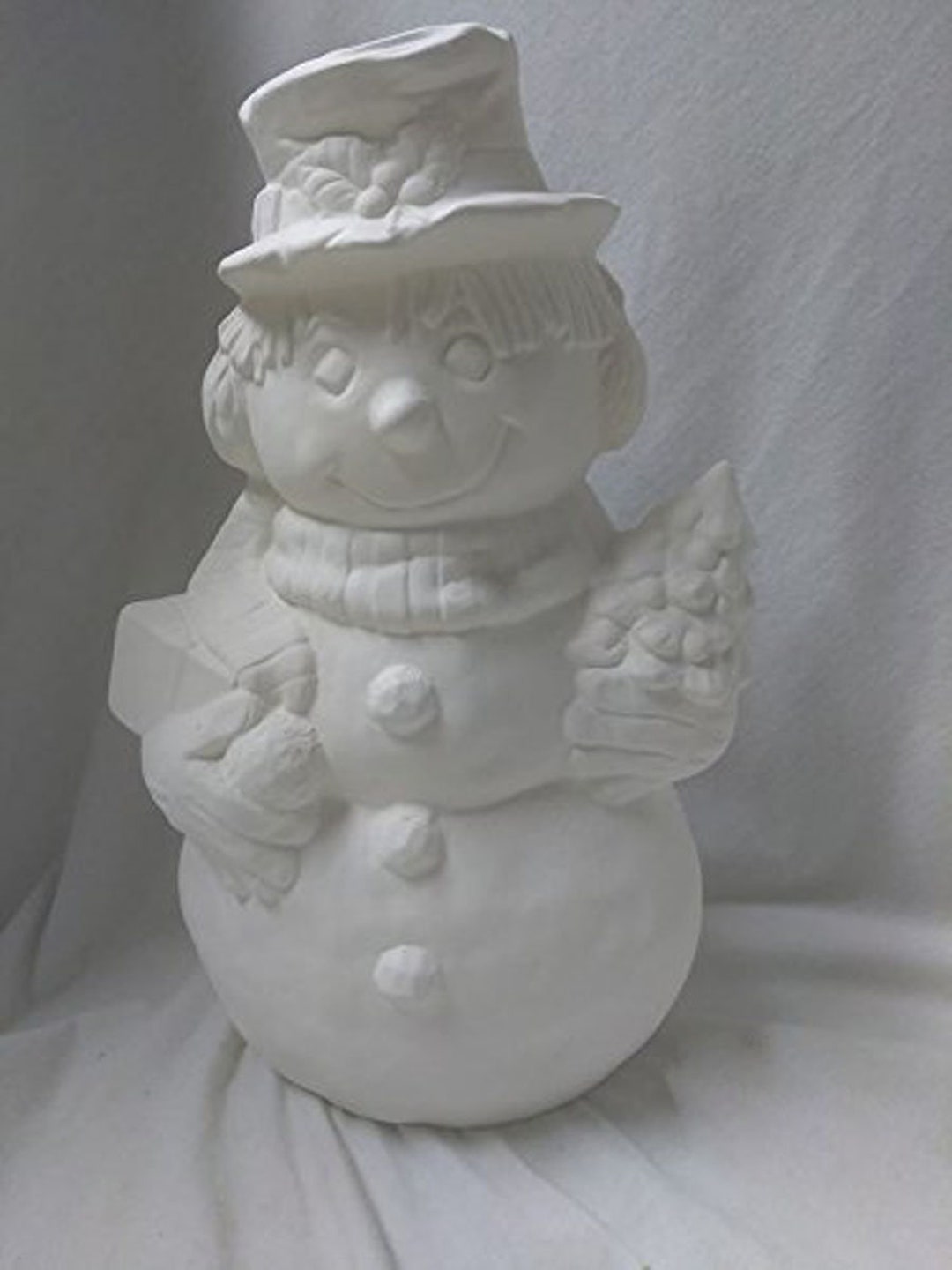 Snowman 9" Ceramic Bisque, Ready to Paint - Etsy