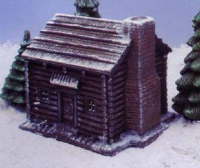 Village Log Cabin 6" X 6" Ceramic Bisque, Ready to Paint - Etsy