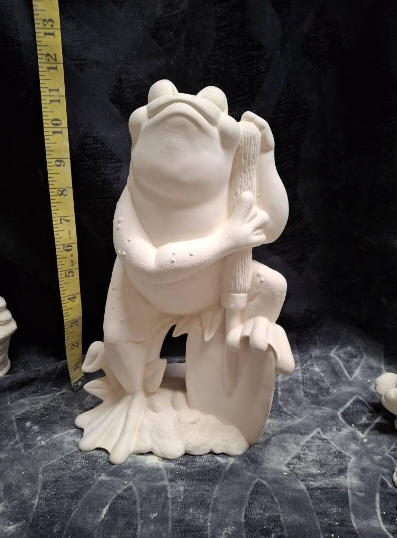 Digger Frog 12" Ceramic Bisque, Ready to Paint - Etsy