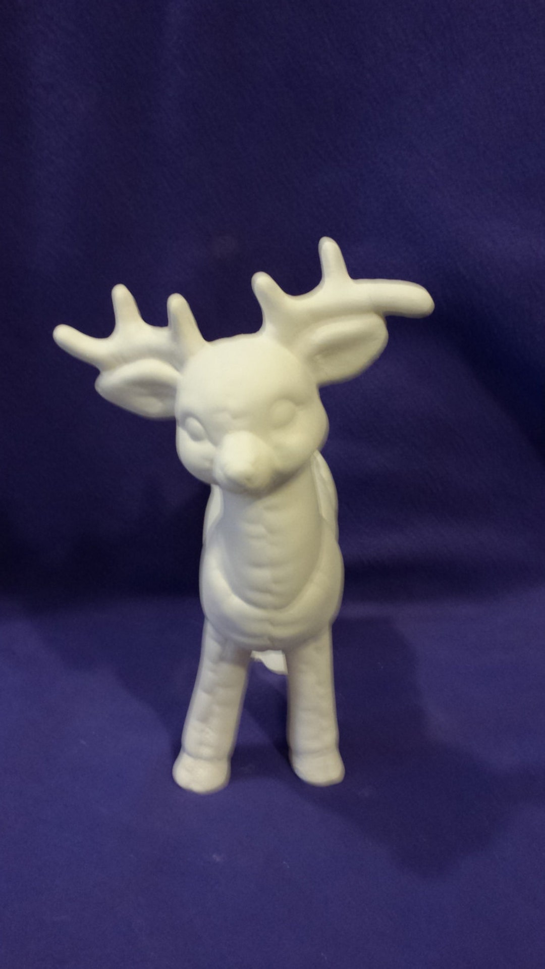 Kimple Softy Reindeer Looking Ahead Ready to Paint 10 1/2" X 8" Ceramic ...