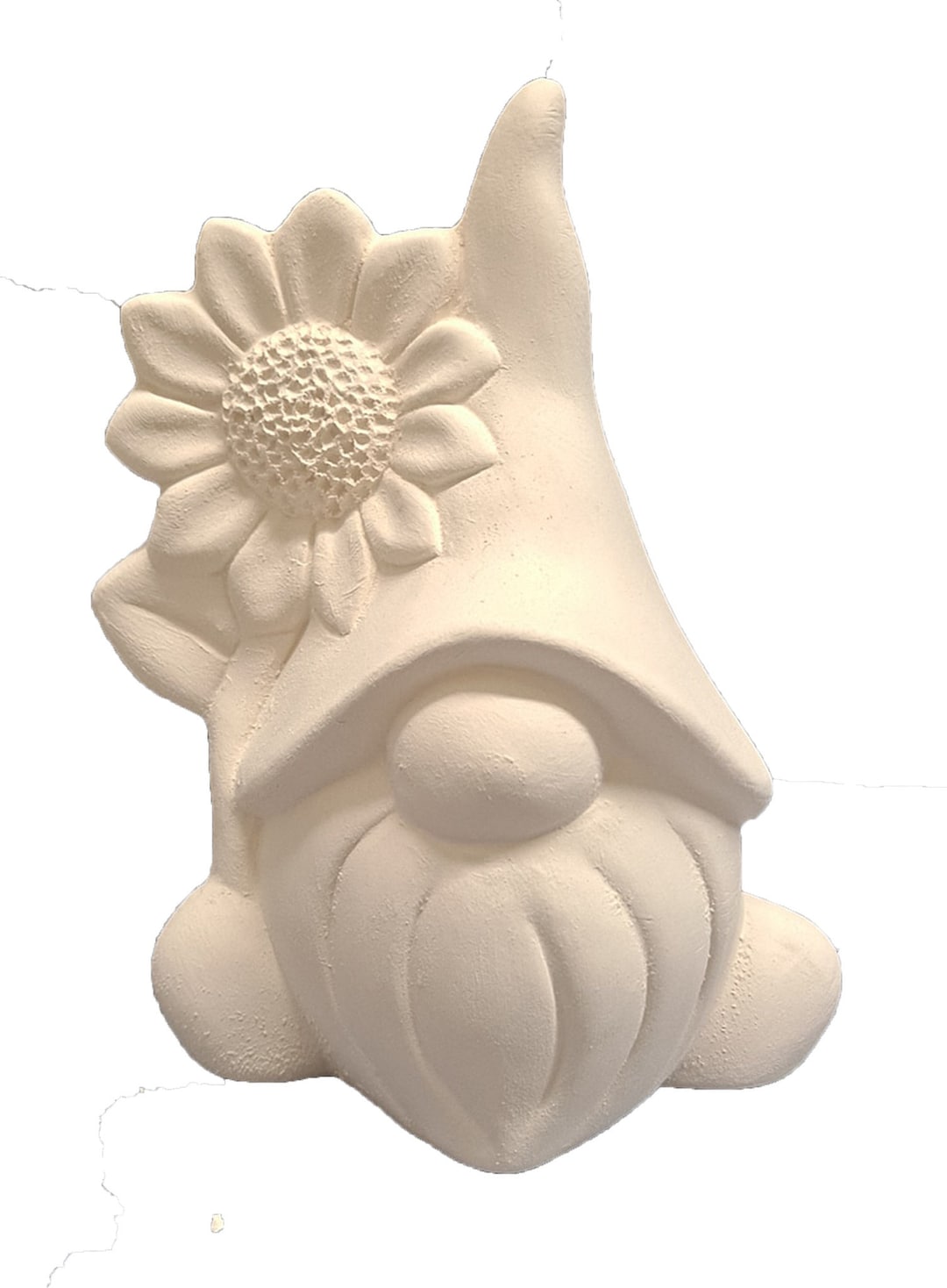 Gnome With Sunflower 6" Ceramic Bisque, Ready to Paint - Etsy