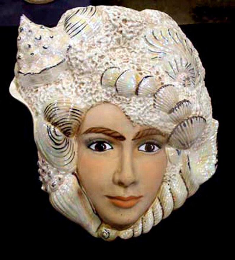Seashell Mask 14" Ready to Paint Ceramic Bisque - Etsy