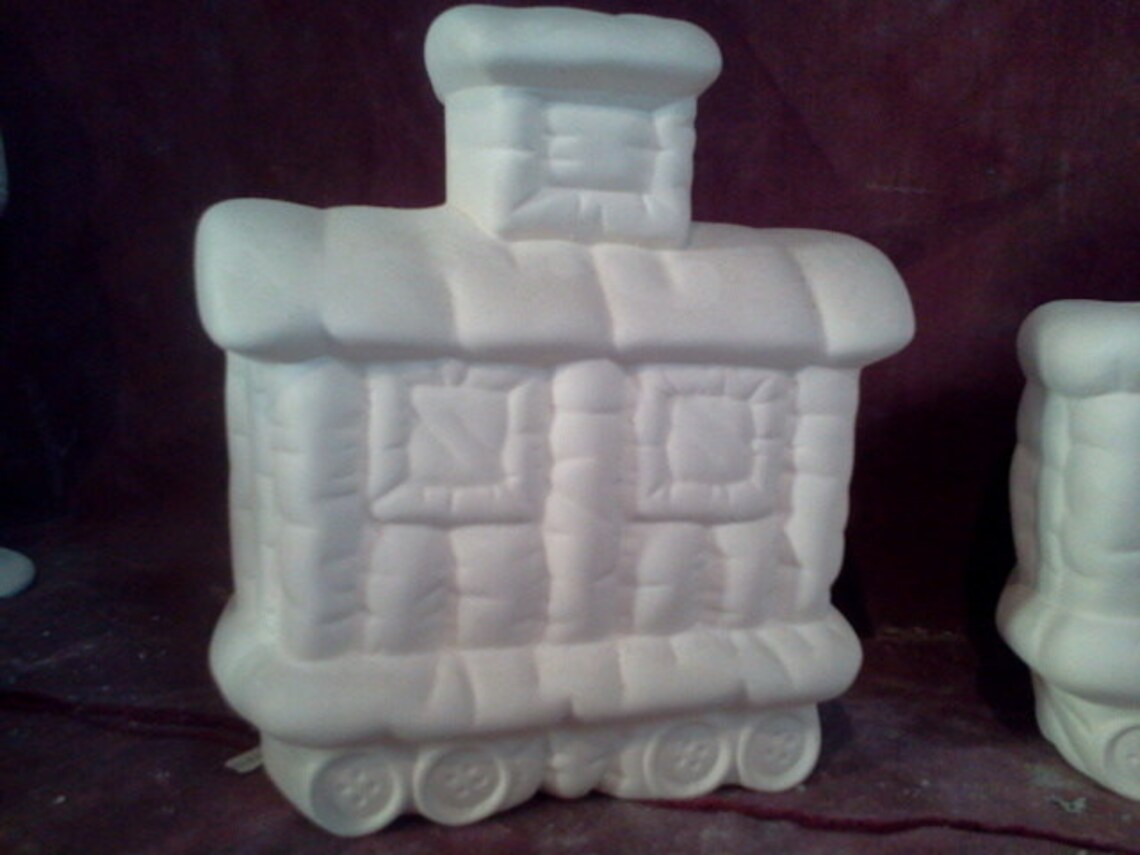 Kimple Softy Train 3 Piece Set Ready to Paint Ceramic - Etsy