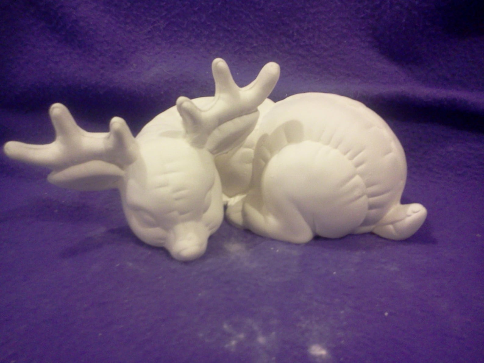 Kimple Softy Sleeping Reindeer 9" X 4 1/2" Ready to Paint - Etsy