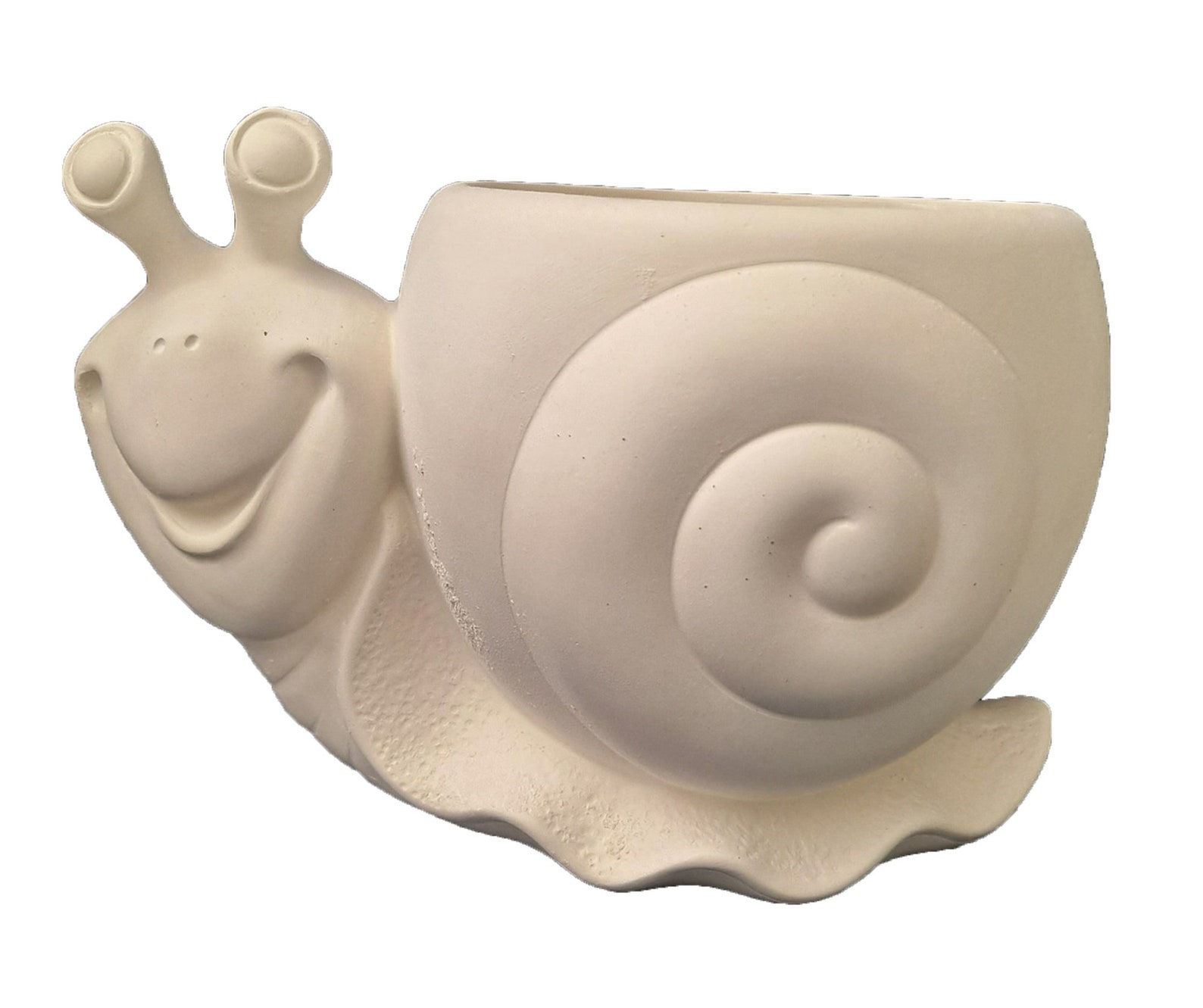 Snail Pot Planter 5.5 X 9 Ceramic Bisque Ready to - Etsy