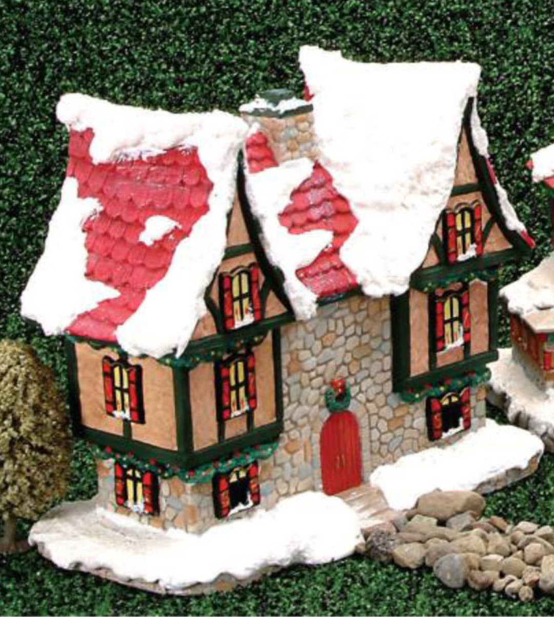 Santas Castle Village House 9" X 9" X 5" Ceramic Bisque, Ready to Paint ...