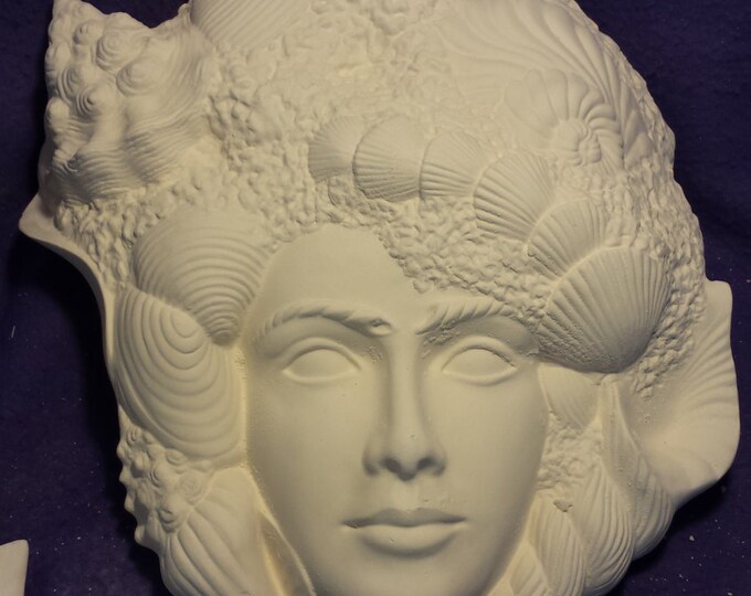 Seashell Mask 14 Ready to Paint Ceramic Bisque - Etsy