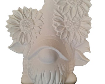 Sunflower Gnome Stack 10.5 Ceramic Bisque Ready to Paint - Etsy