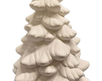 Ceramic Bisque Christmas Tree and Base Complete Kit With Lighting Kit ...