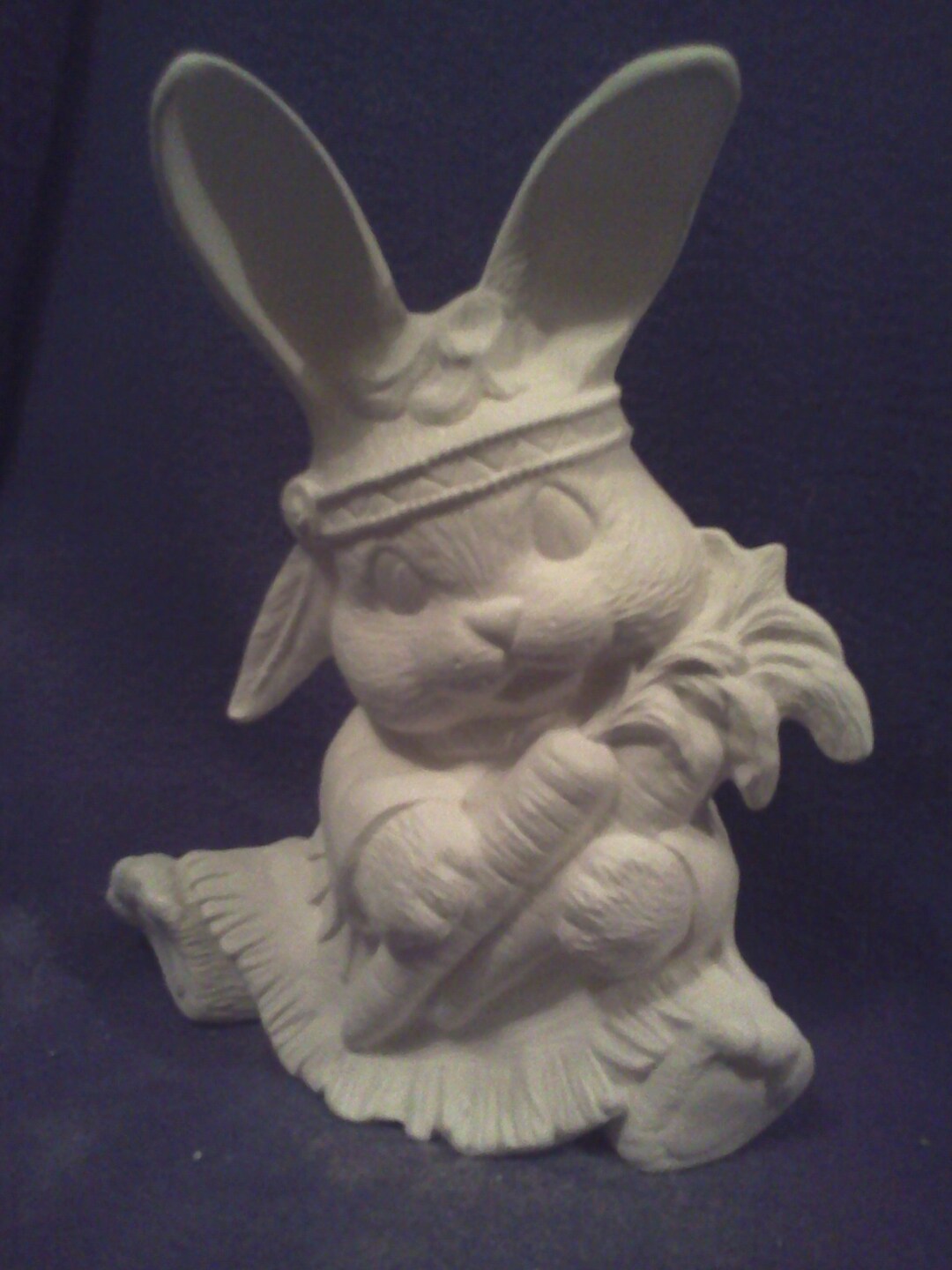 Native Bunny With Carrots 8" Ceramic Bisque, Ready to Paint - Etsy