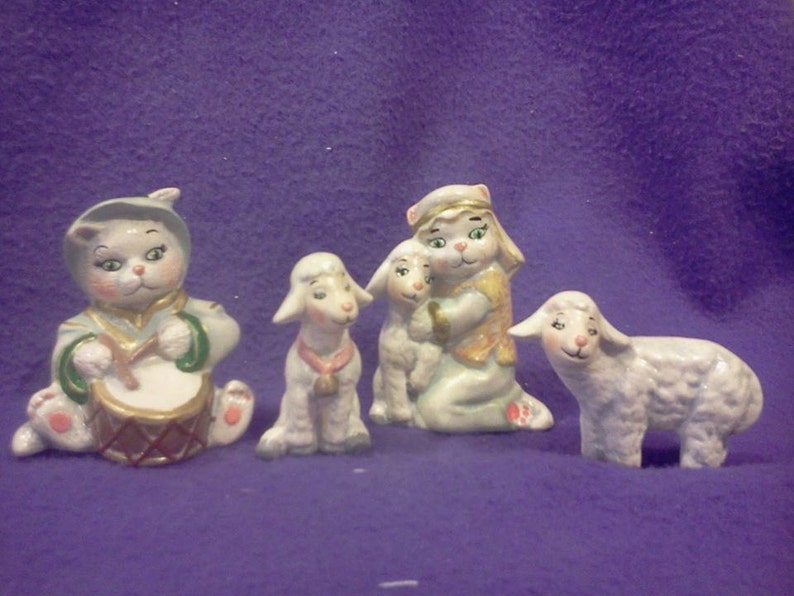 Ceramic Cat Nativity 12 Piece 3" - 5" Ready to Paint Set - Etsy