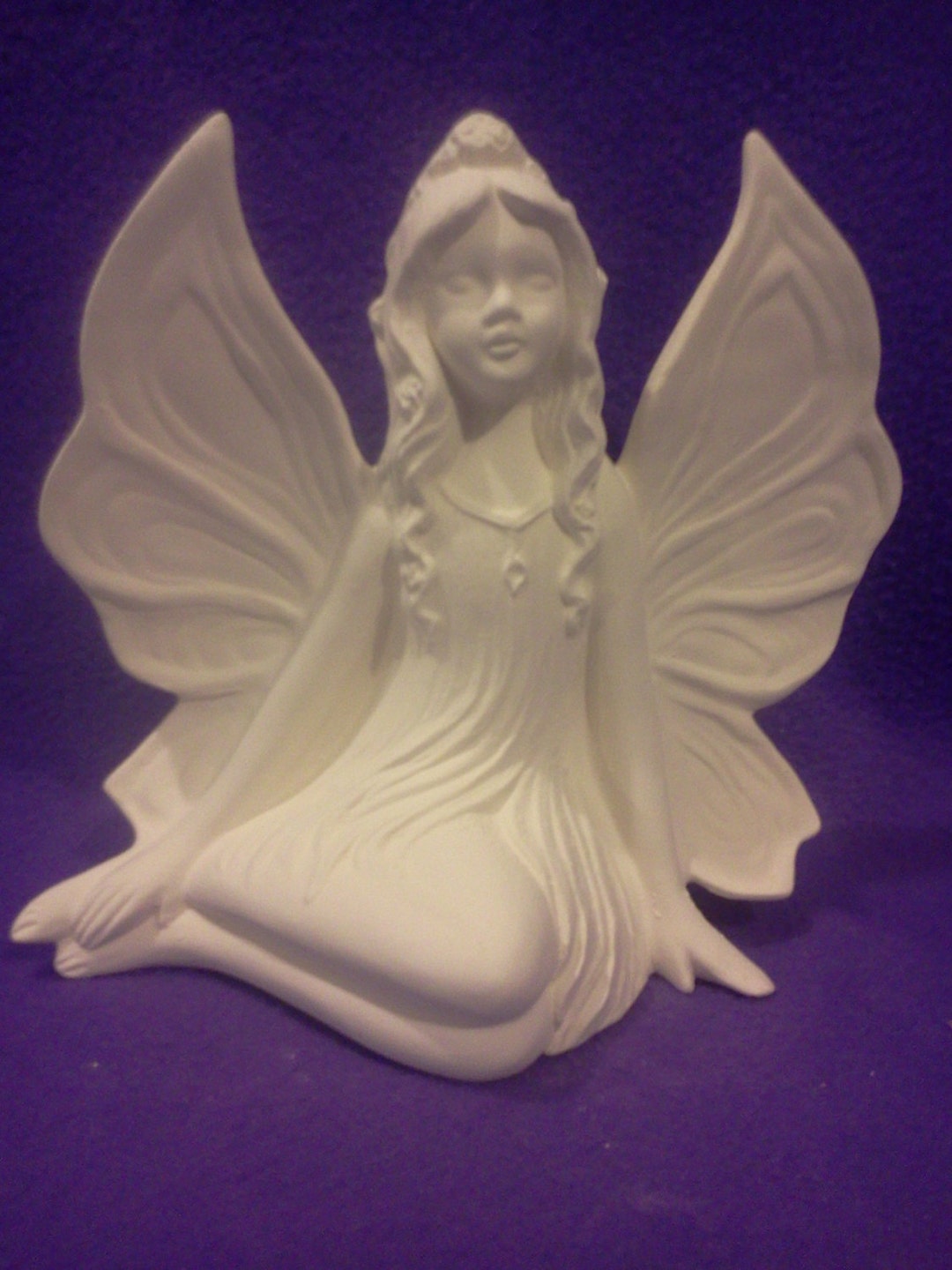 Sitting Fairy 7" Ceramic Bisque, Ready to Paint - Etsy