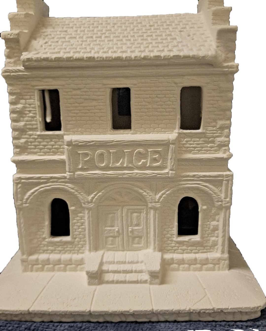 Police Station Village House 8" X 5" X 4" Ceramic Bisque Ready to Paint ...