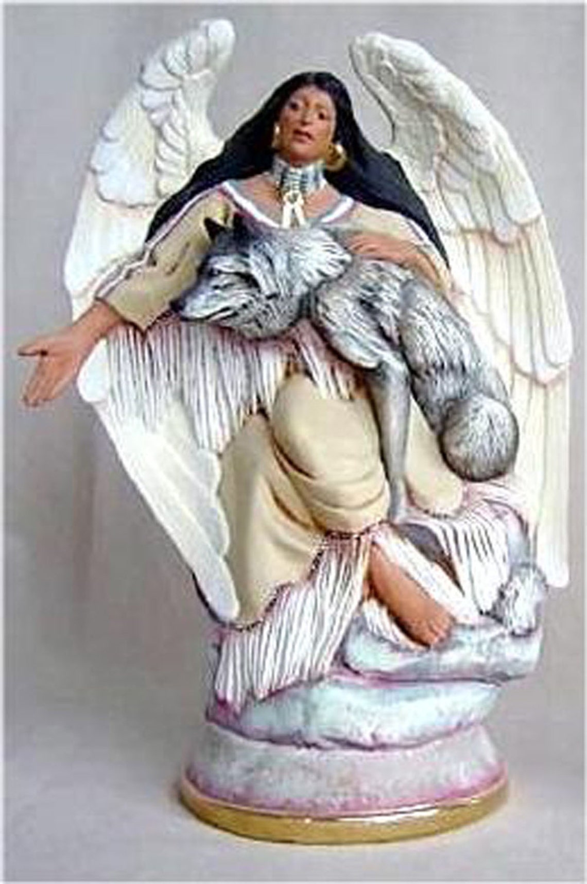 Native Angel Princess With Wolf Ready to Paint 8 1/2 - Etsy