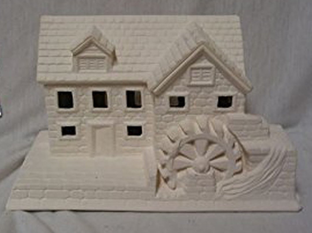 Mill Village House 6" X 8 1/2" Ceramic Bisque, Ready to Paint - Etsy