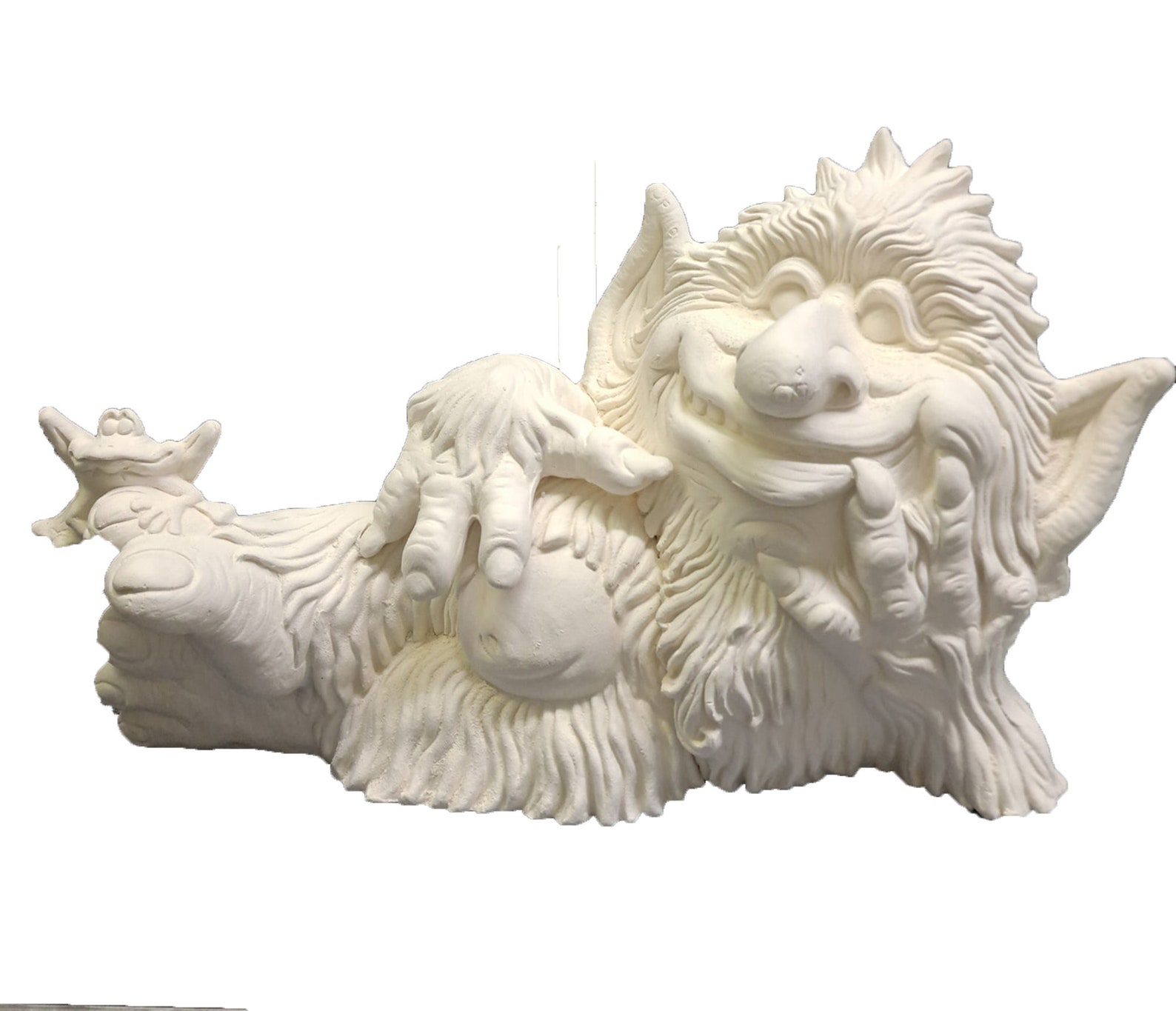 Sassy Troll 12" X 9" Ceramic Bisque, Ready to Paint - Etsy