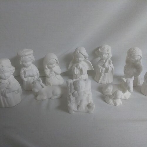 Christmas Nativity Duncan 15 Piece Set Ceramic Bisque Ready - Etsy