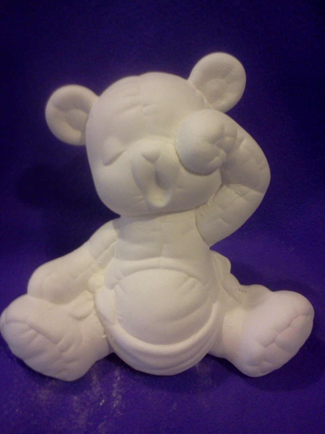 Kimple Softy Yawning Bear 9" Ready to Paint Ceramic Bisque - Etsy