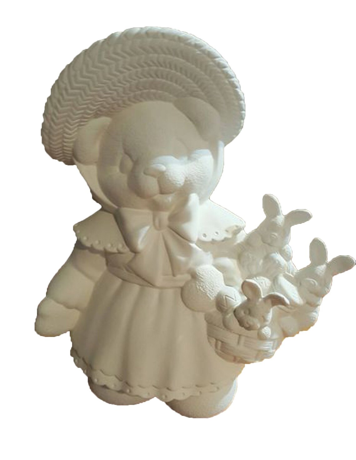 Easter Girl Bear 9 Ceramic Bisque Ready to Paint - Etsy