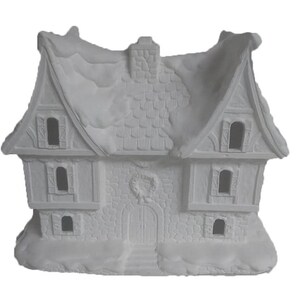 Santas Castle Village House 9" X 9" X 5" Ceramic Bisque, Ready to Paint ...