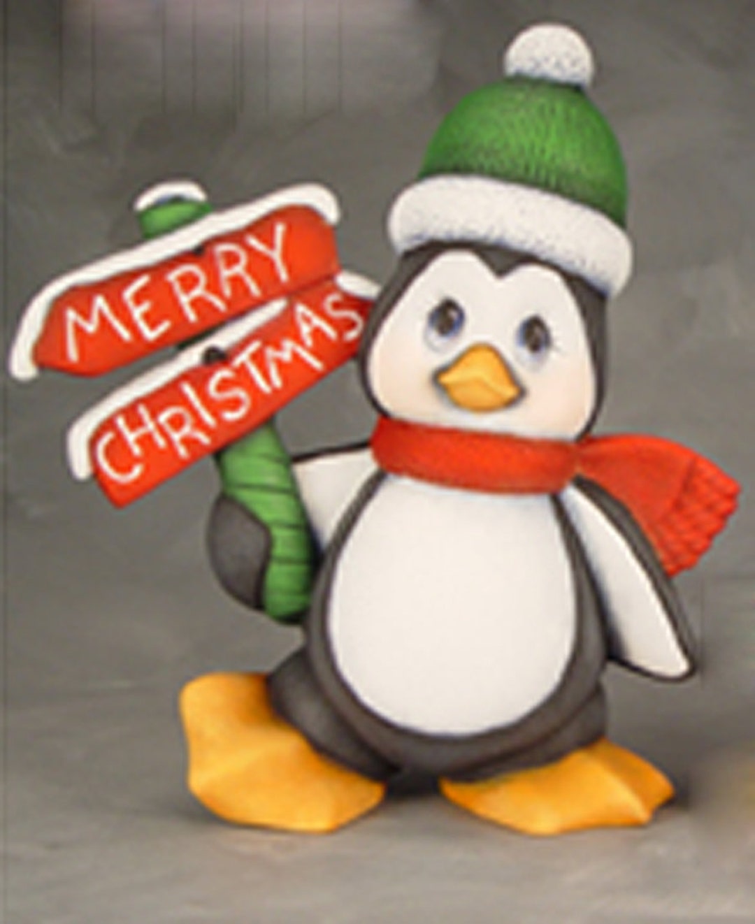 Merry Christmas Penguin With Sign 10" Ceramic Bisque, Ready to Paint - Etsy