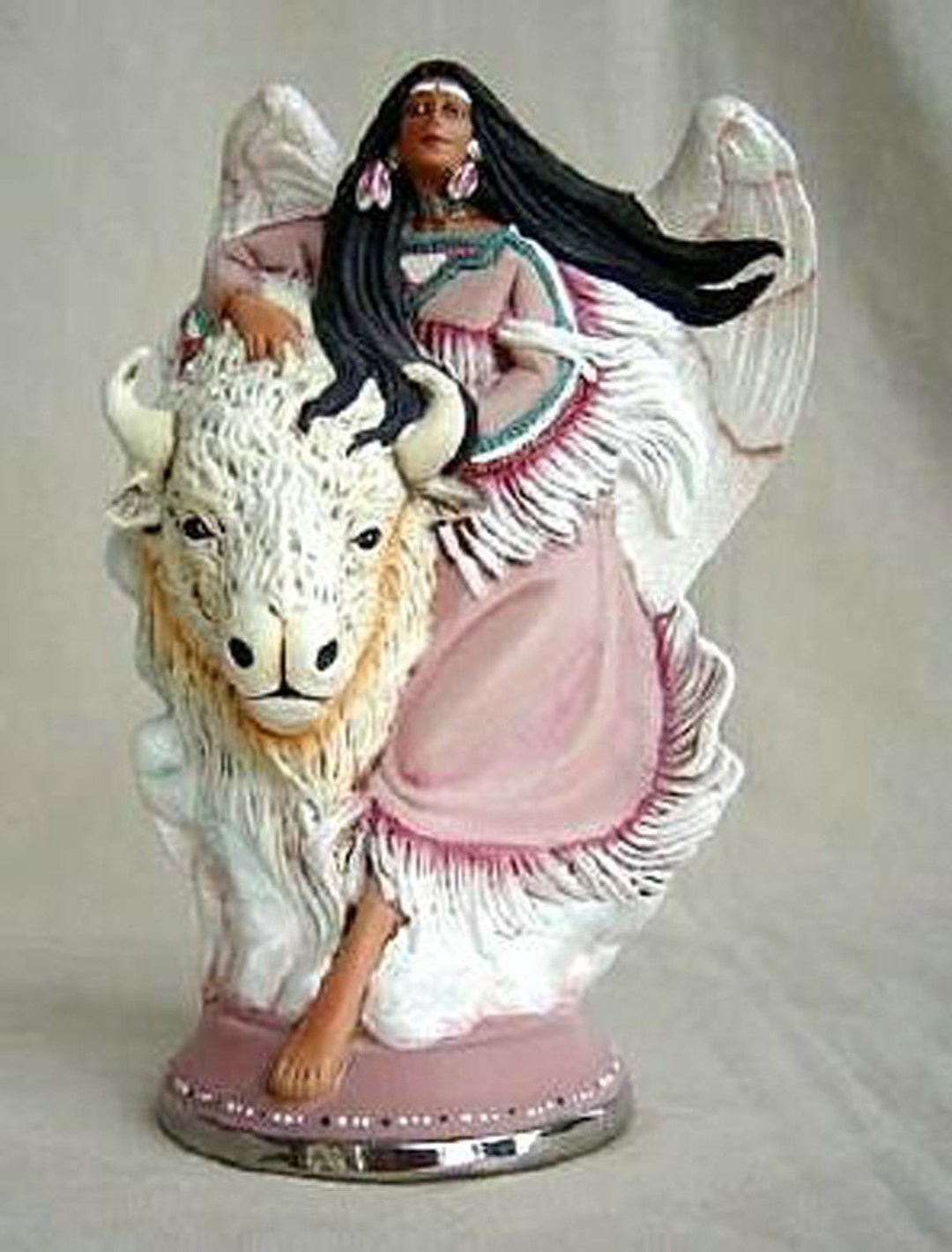 Native Angel With Buffalo Ready to Paint 12" Ceramic Bisque - Etsy