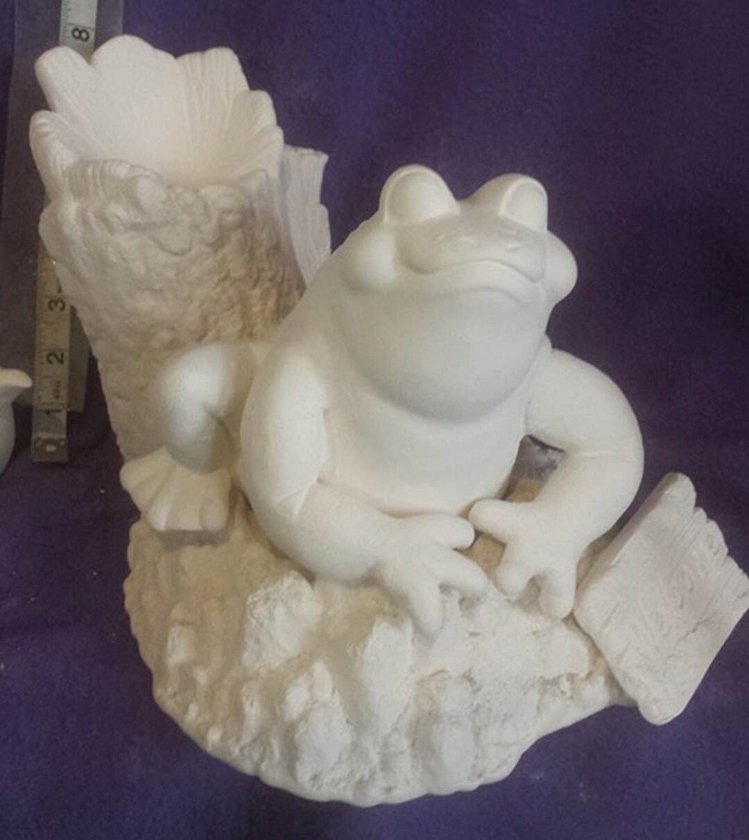 Frog in a Hole 9" X 10" Ready to Paint Ceramic Bisque - Etsy