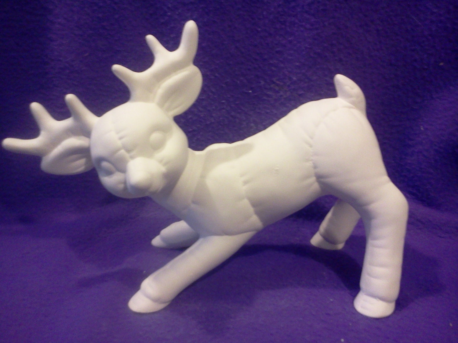 Kimple Reindeer Standing Leaning Back Ready to Paint 12 X 8 Ceramic ...