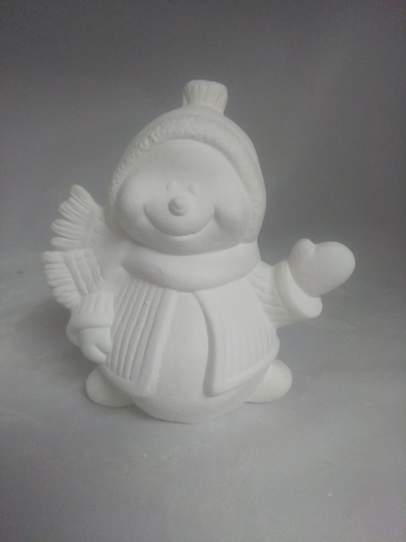 Curley Snowman 6 Ceramic Bisque Ready to Paint | Etsy