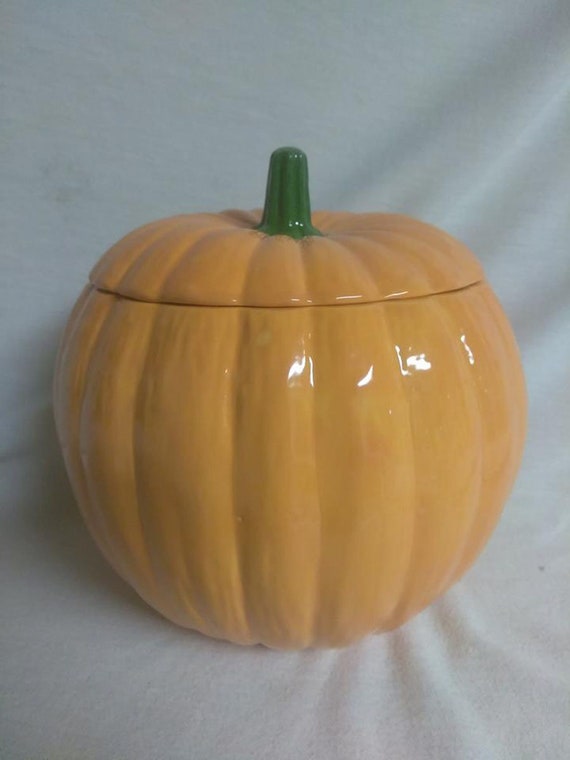 Pumpkin Candy Dish / Container Ceramic Glaze Finished 8 | Etsy