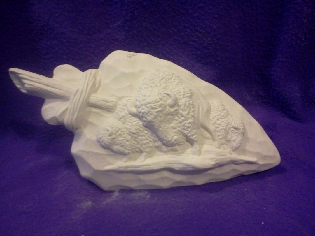 Buffalo Arrowhead Ready to Paint 8" Ceramic Bisque - Etsy