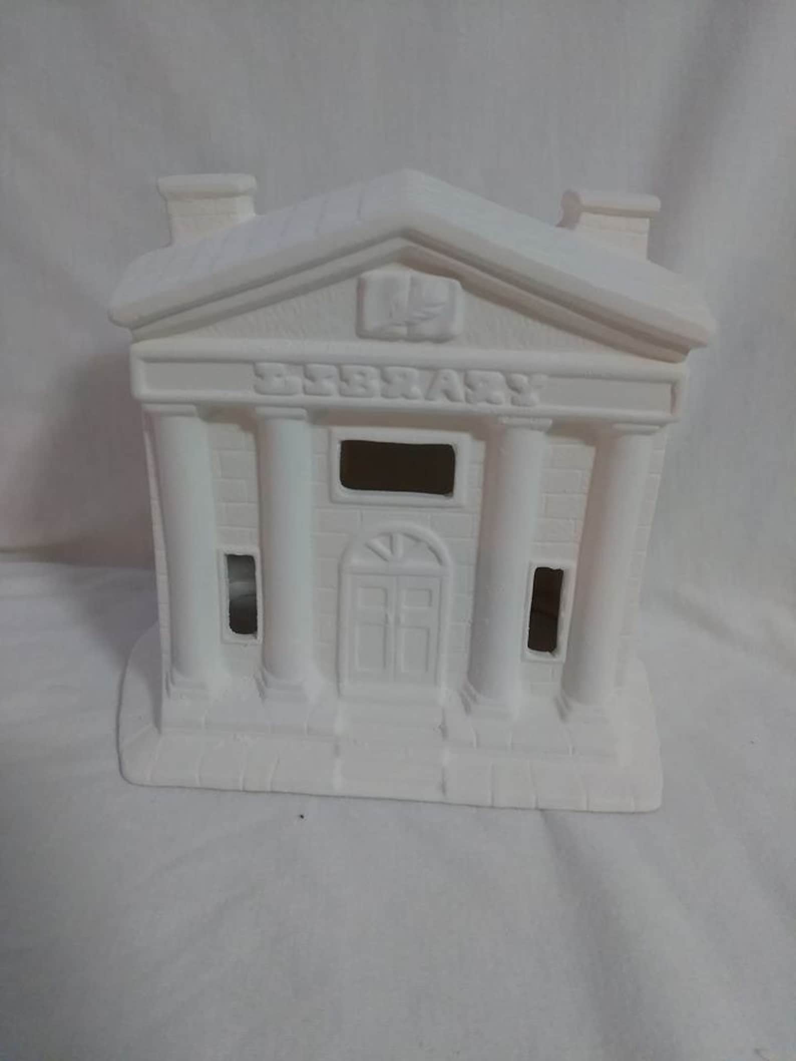 Library Village House 5 Ceramic Bisque Ready to Paint - Etsy